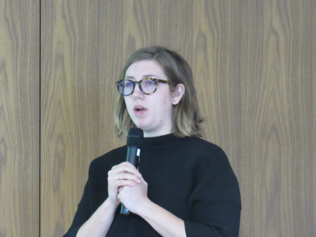 immigration Emma Davis, Global Detroit, speaking at Global Flint ...